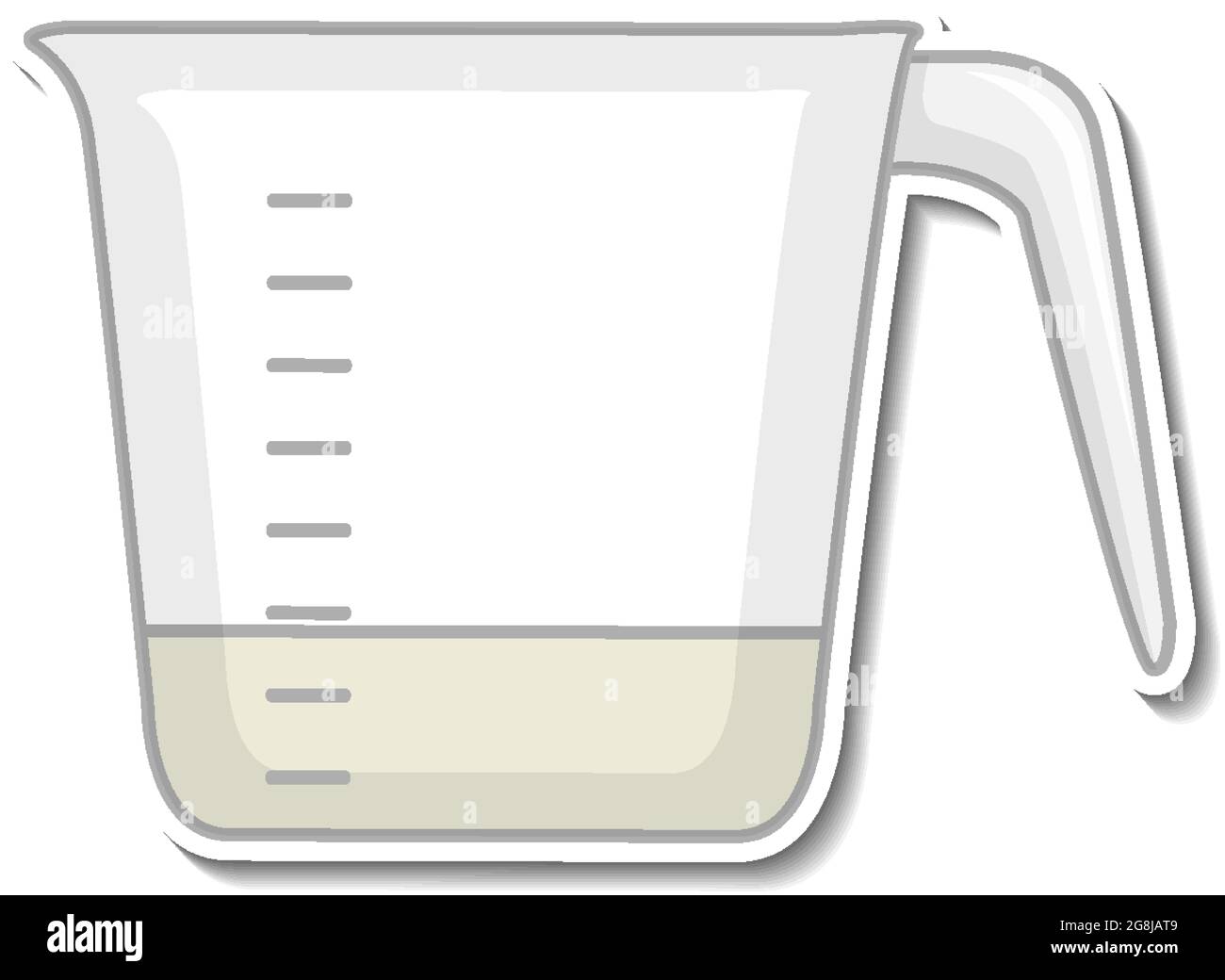 Measuring cup sticker on white background illustration Stock Vector ...