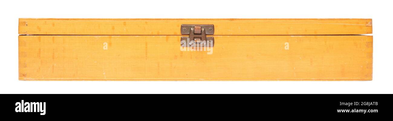 Old wood box, isolated on white background Stock Photo - Alamy