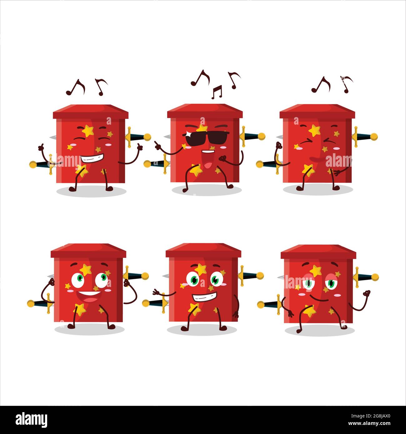An image of magic box fantasy dancer cartoon character enjoying the ...