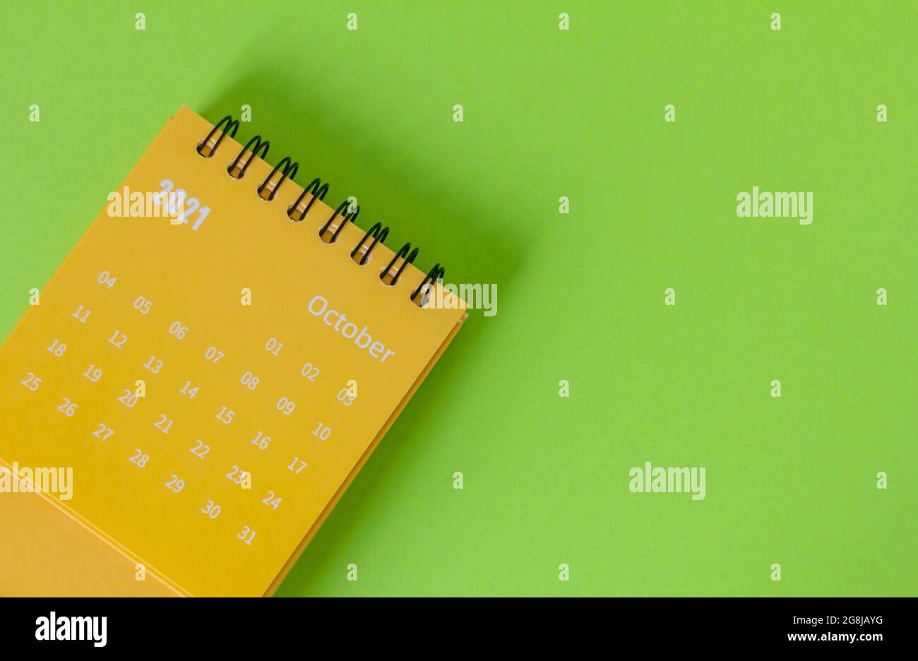 Tear-off calendar for October 2021. Desktop calendar for planning and ...