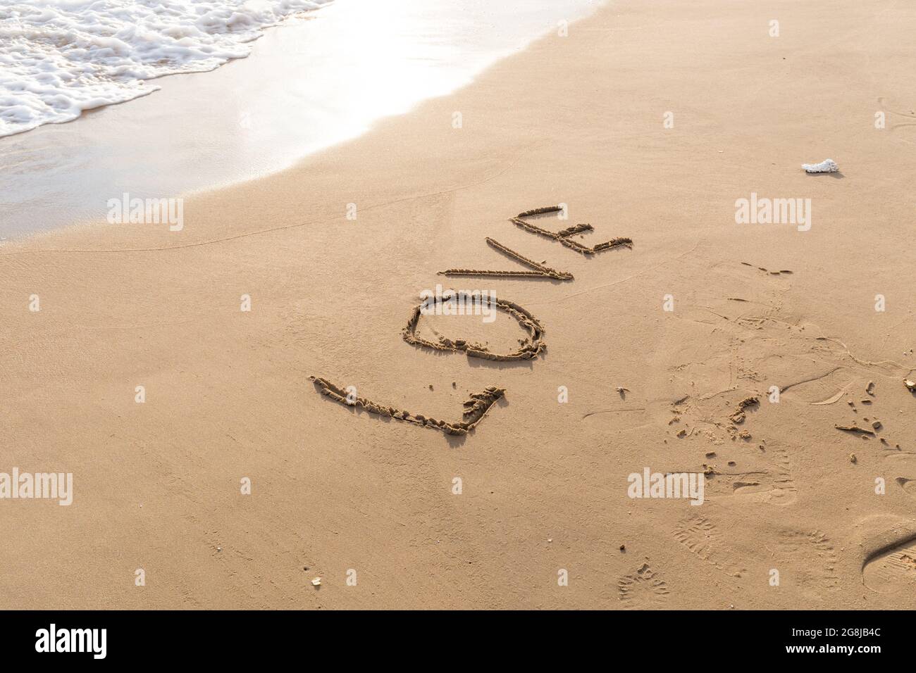 love message written in sand background Stock Photo - Alamy