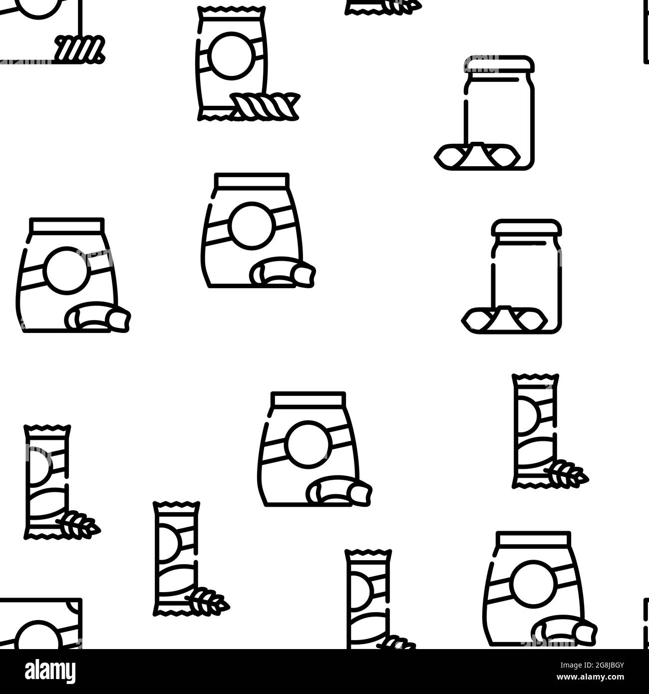 Pasta Food Package Vector Seamless Pattern Stock Vector Image & Art - Alamy