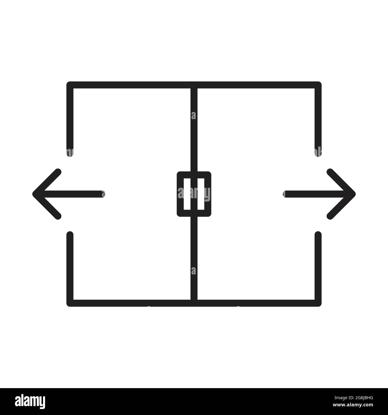 automatic door outline icon vector for graphic design, logo, web site ...