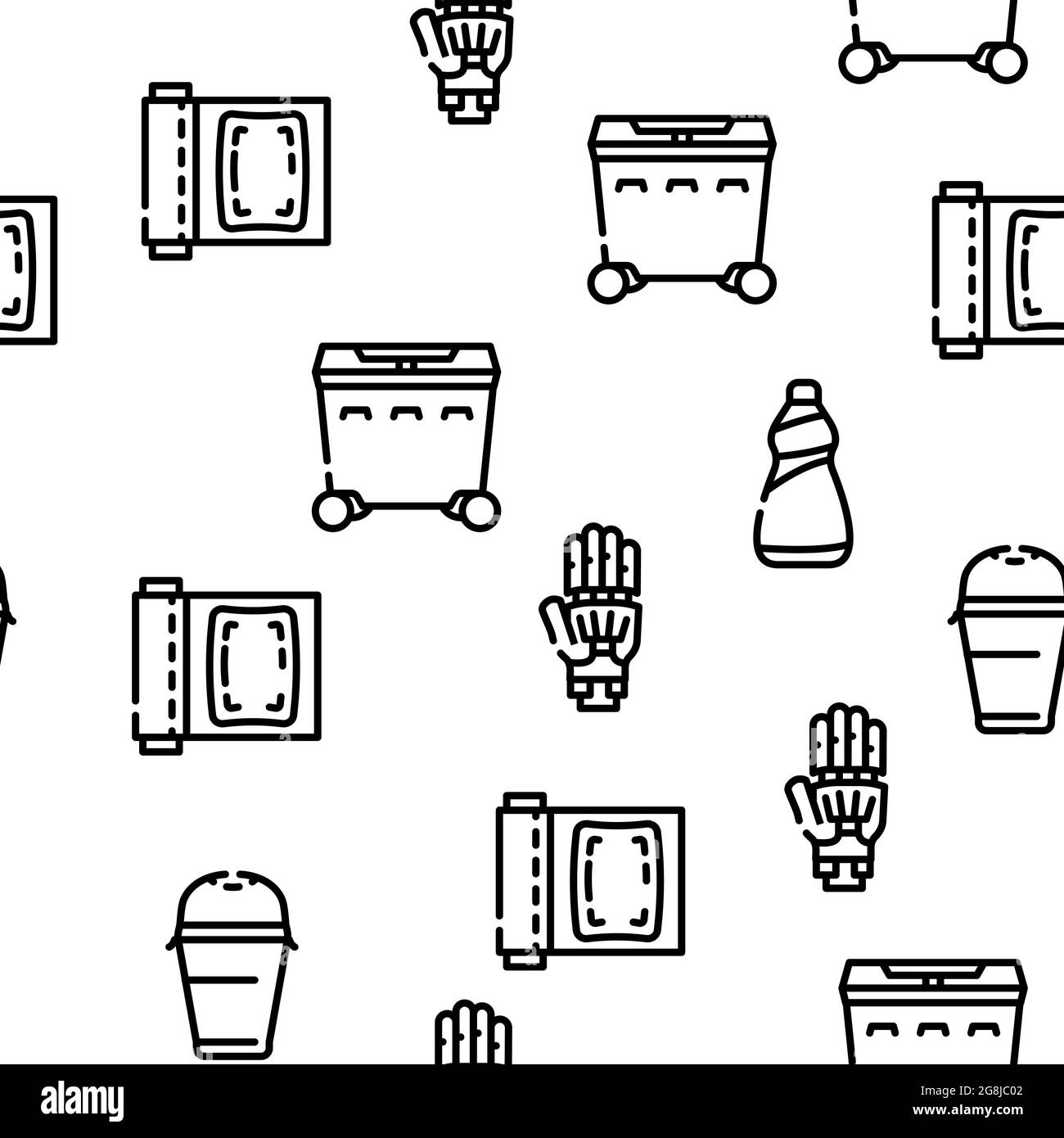 Plastic Accessories Vector Seamless Pattern Stock Vector Image & Art ...