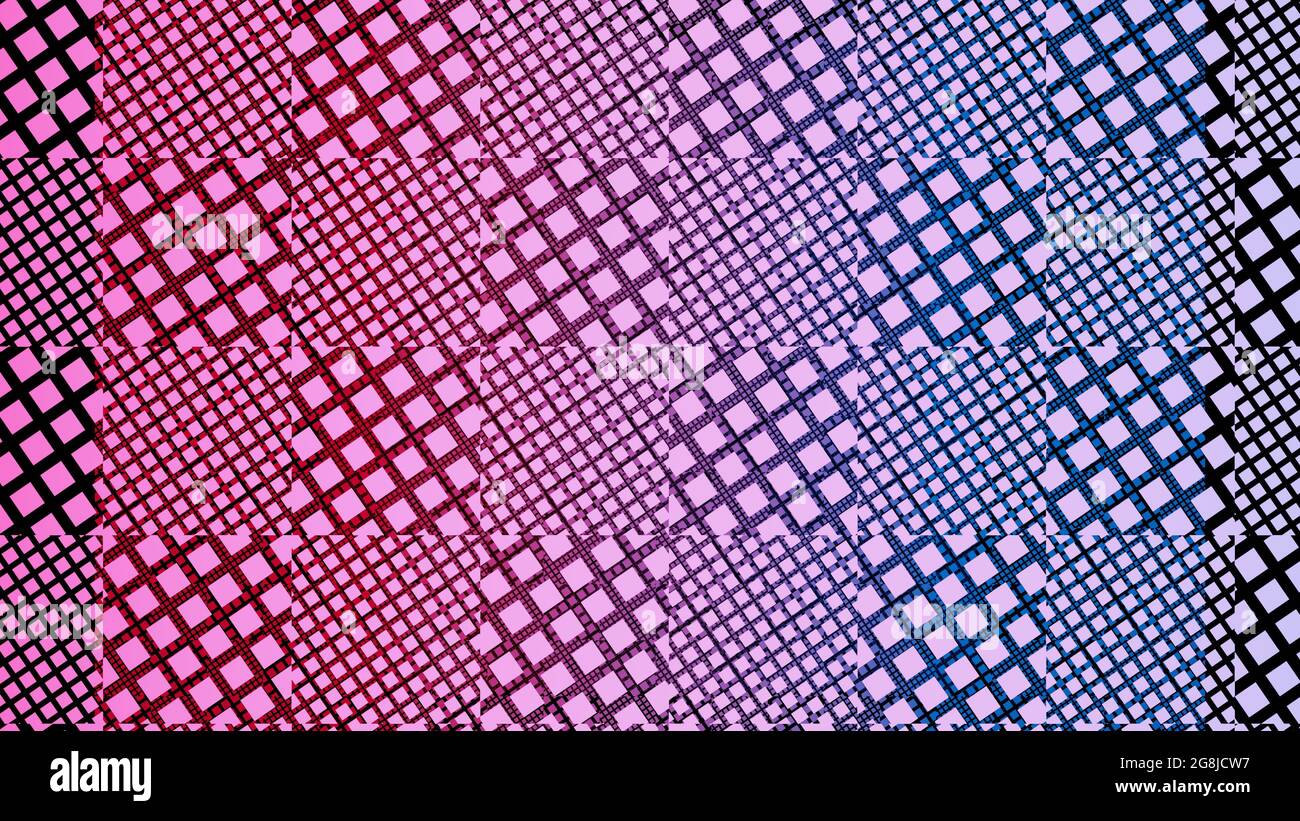 3D graphic illustration of abstract square pattern seamless loop effect ...
