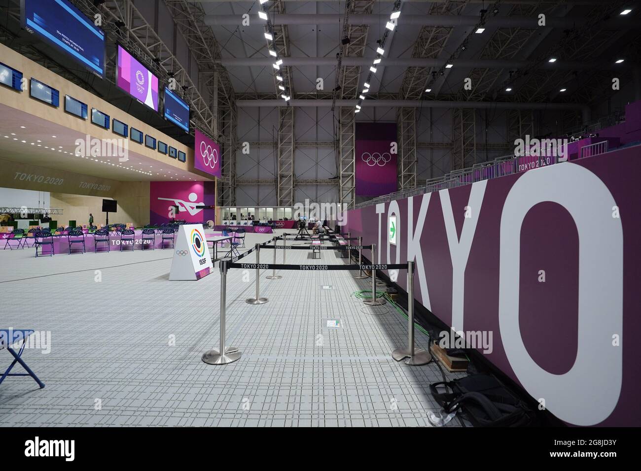 Tokyo. 21st July, 2021. Photo taken on July 21, 2021 shows the interior ...