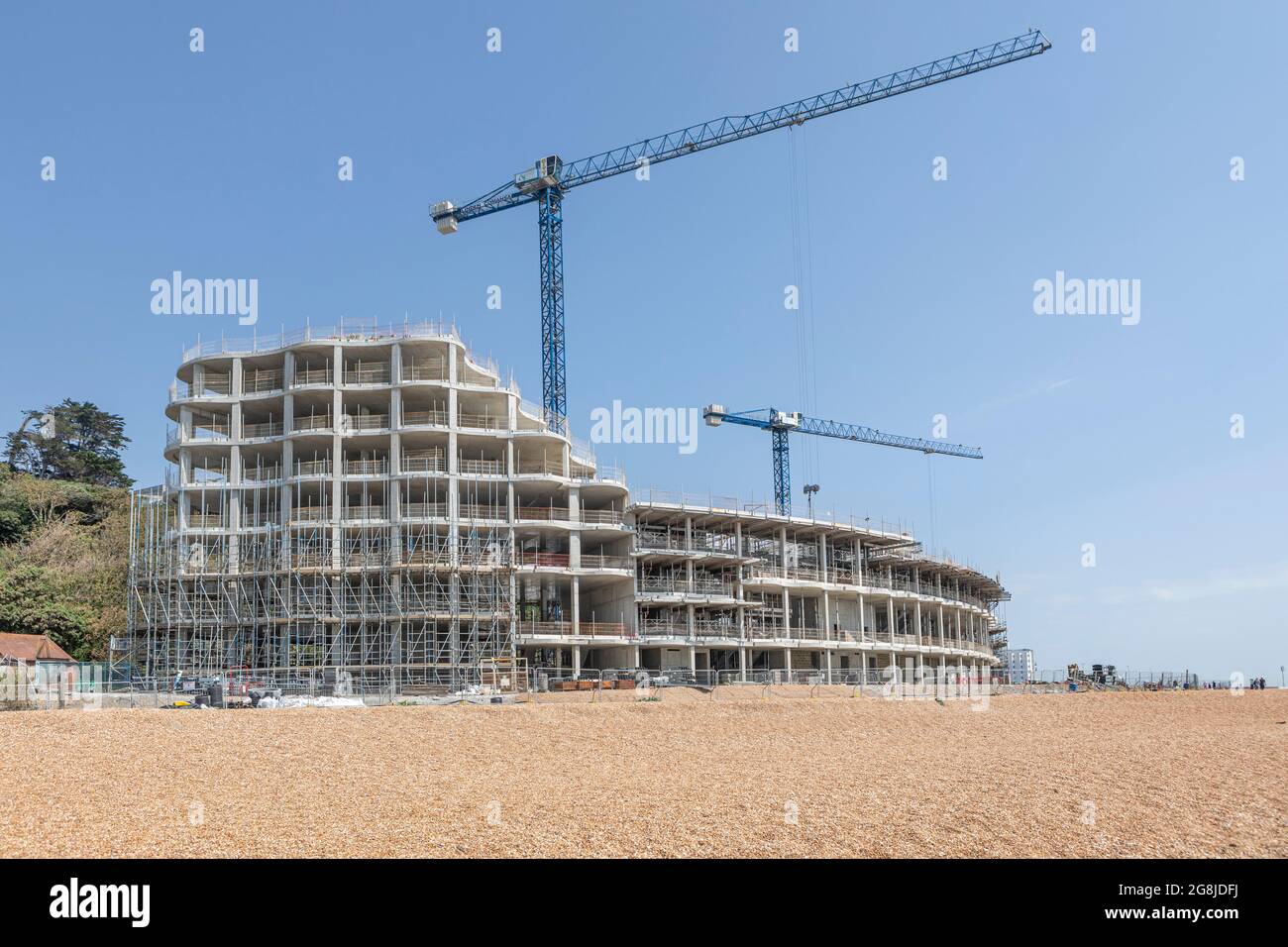 Construction in progress at Folkestone’s Shoreline harbour seafront ...