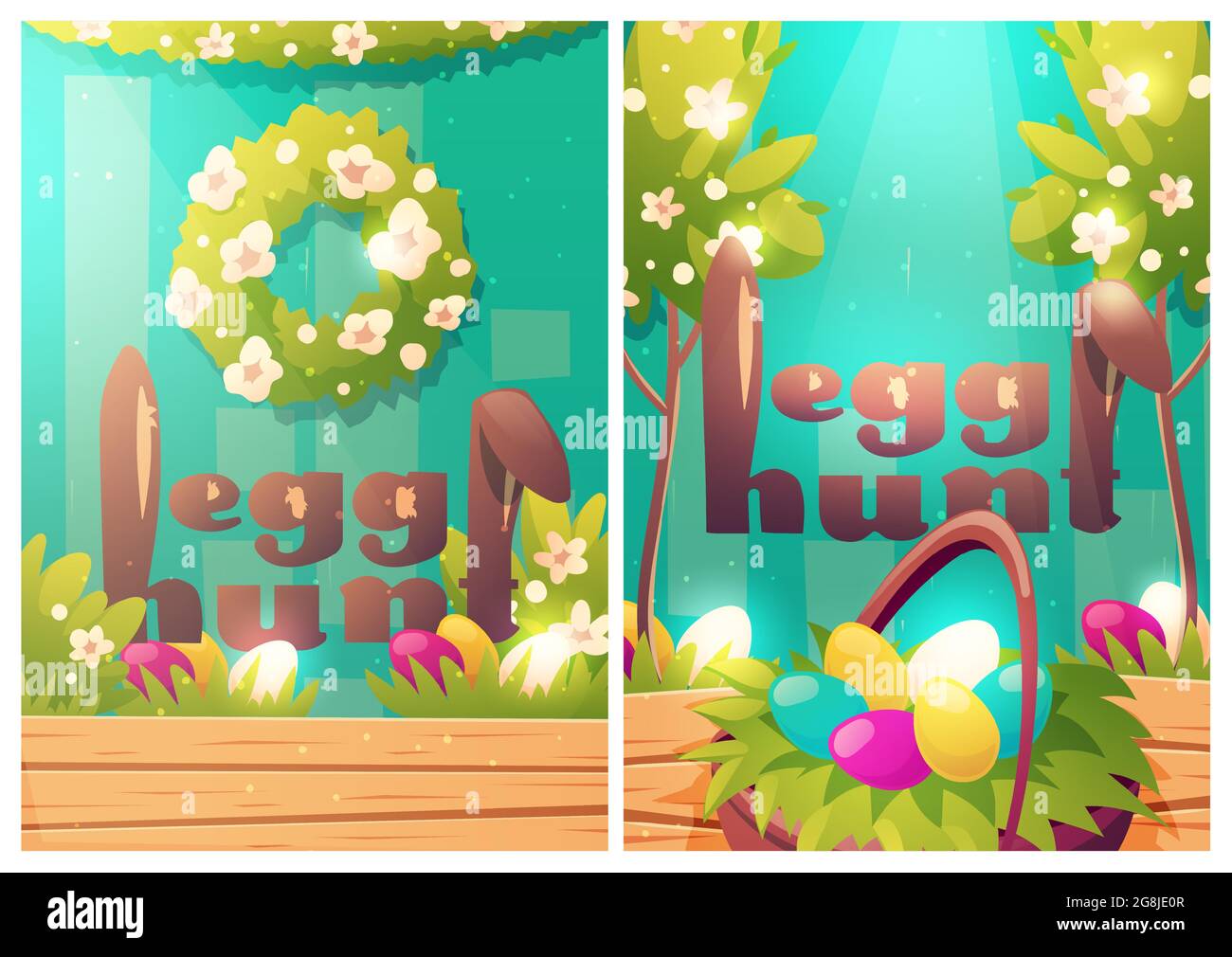 Background easter egg hunt Stock Vector Images - Alamy