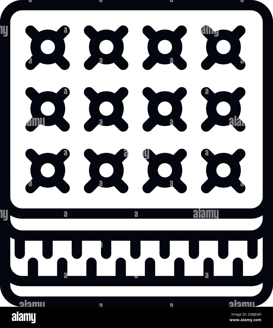 Soft mattress icon. Outline soft mattress vector icon for web design ...