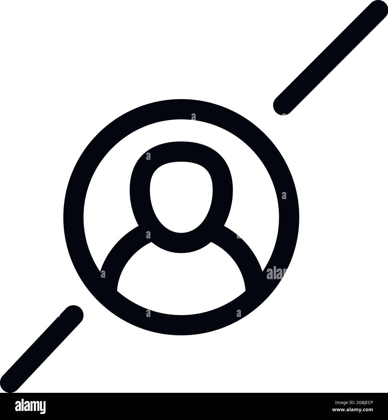 Online avatar icon. Outline online avatar vector icon for web design ...