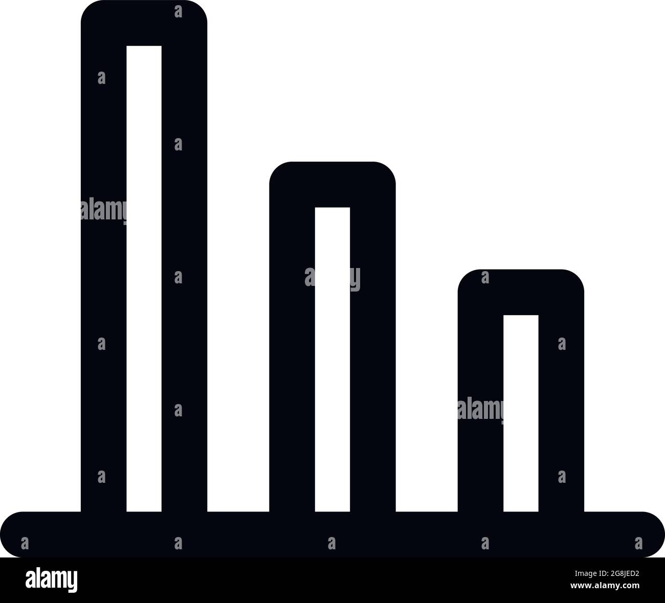 Business graph chart icon. Outline business graph chart vector icon for ...
