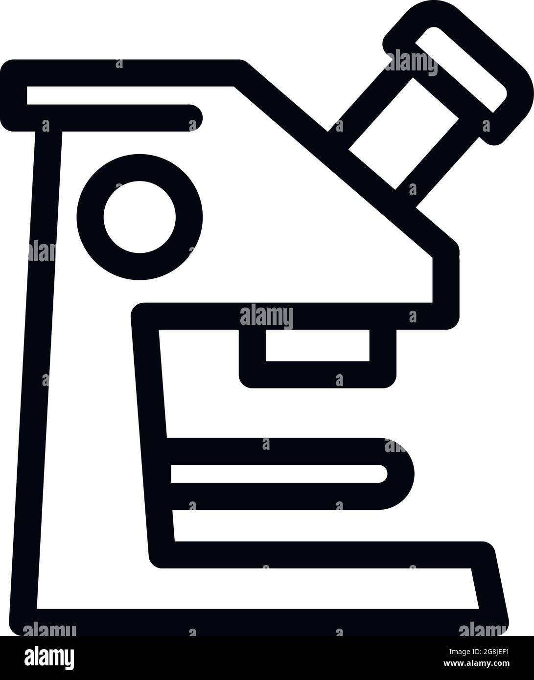 Laboratory microscope icon. Outline laboratory microscope vector icon ...