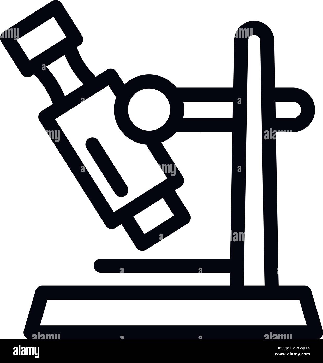 Glass microscope icon. Outline glass microscope vector icon for web ...