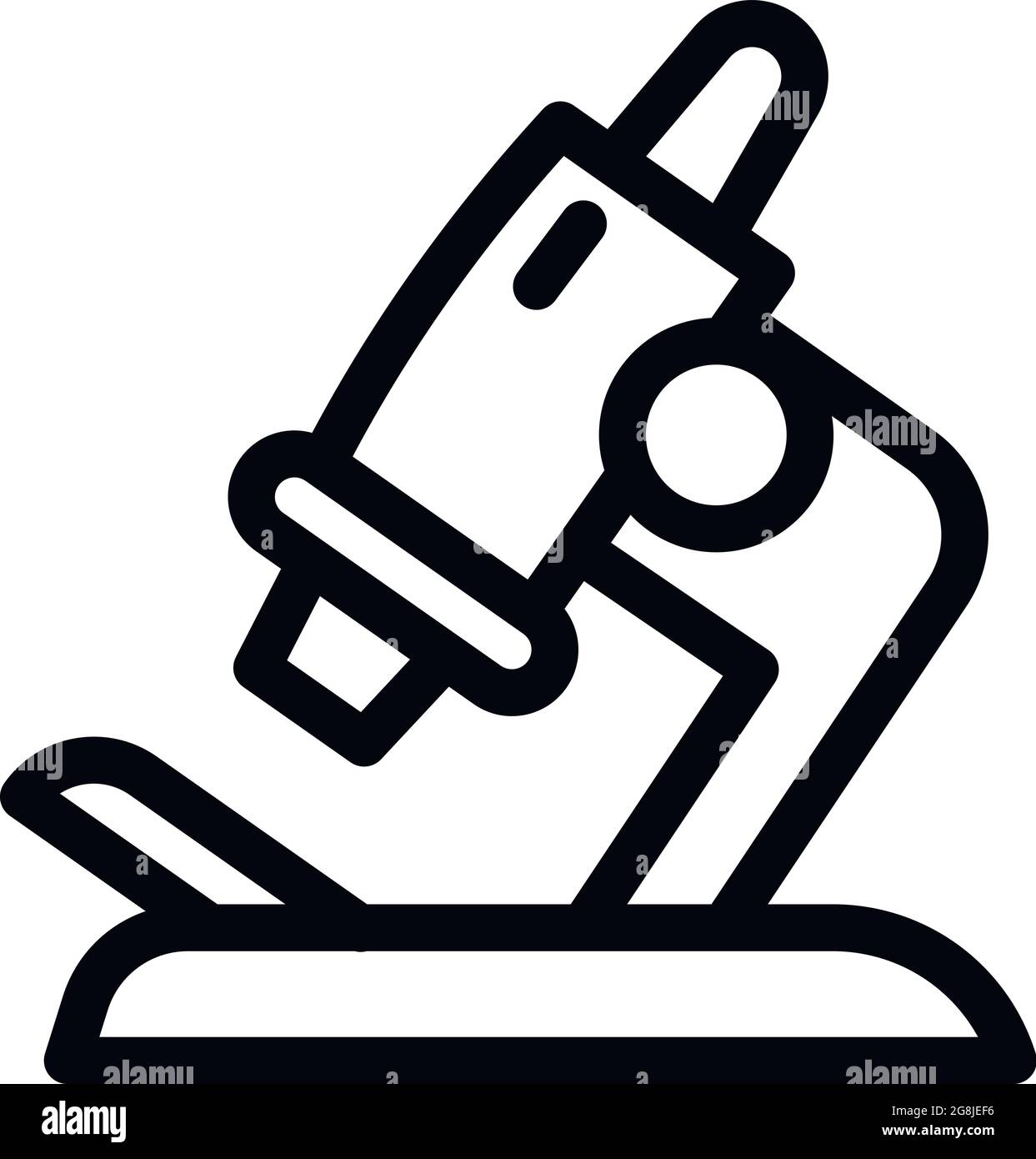 Microscope icon. Outline microscope vector icon for web design isolated ...
