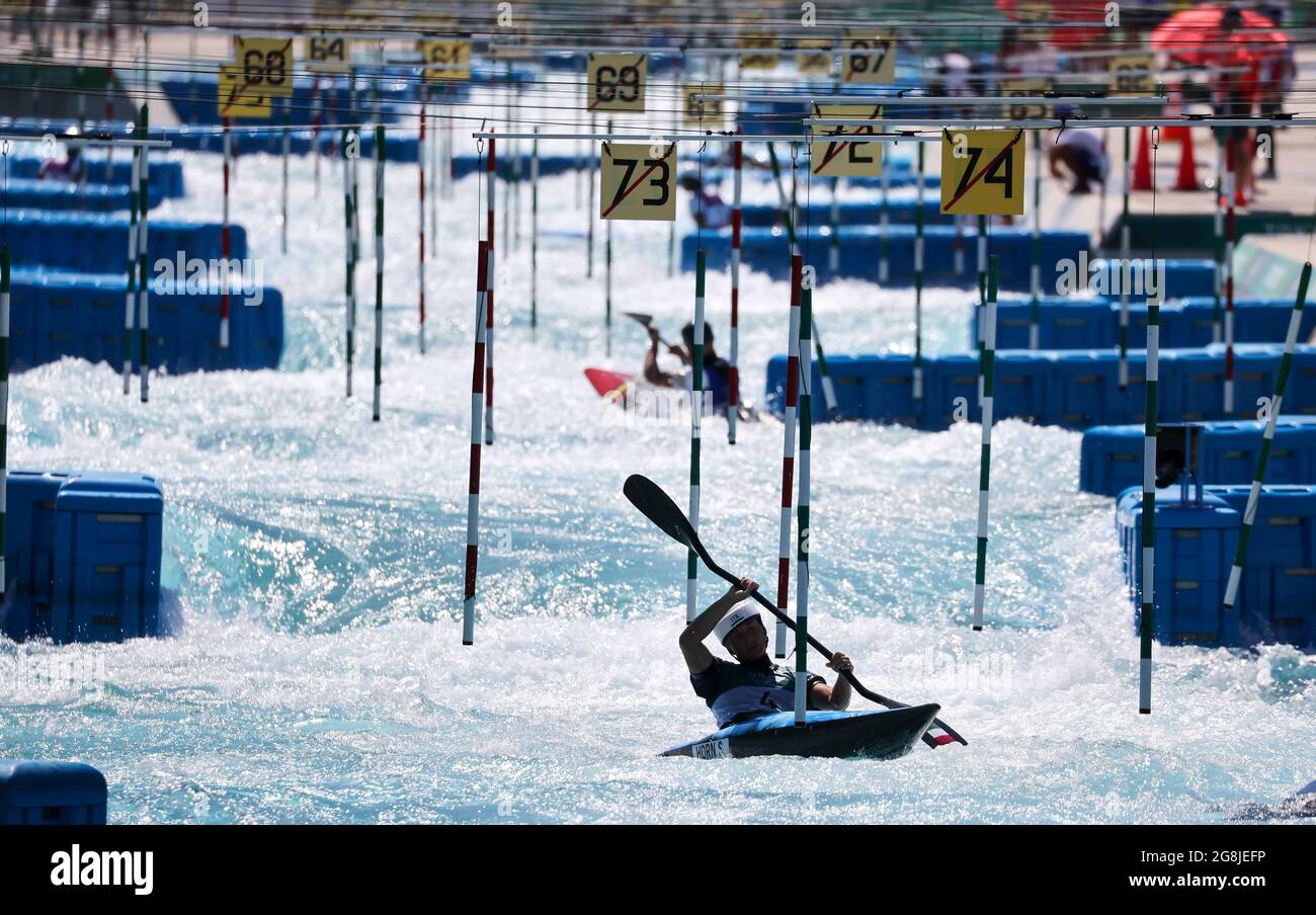 Tokyo, Japan. 21st July, 2021. Canoe/Slalom: Olympics, training, ladies ...