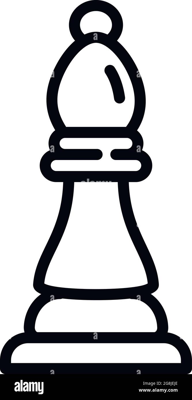 Chess Bishop Clipart Bishop White Chess Piece Line Art Illustration