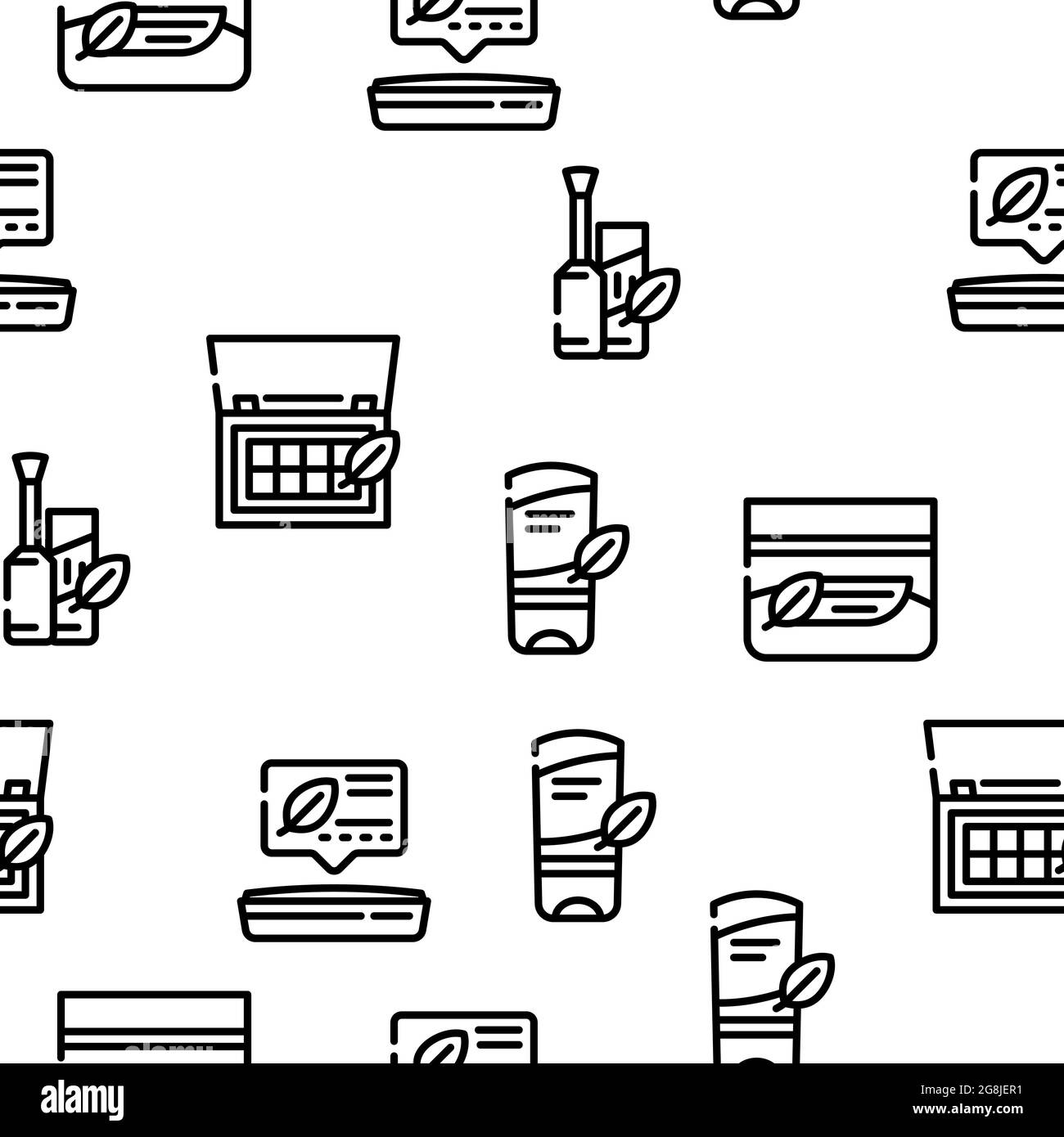 Organic Cosmetics Vector Seamless Pattern Stock Vector Image & Art - Alamy