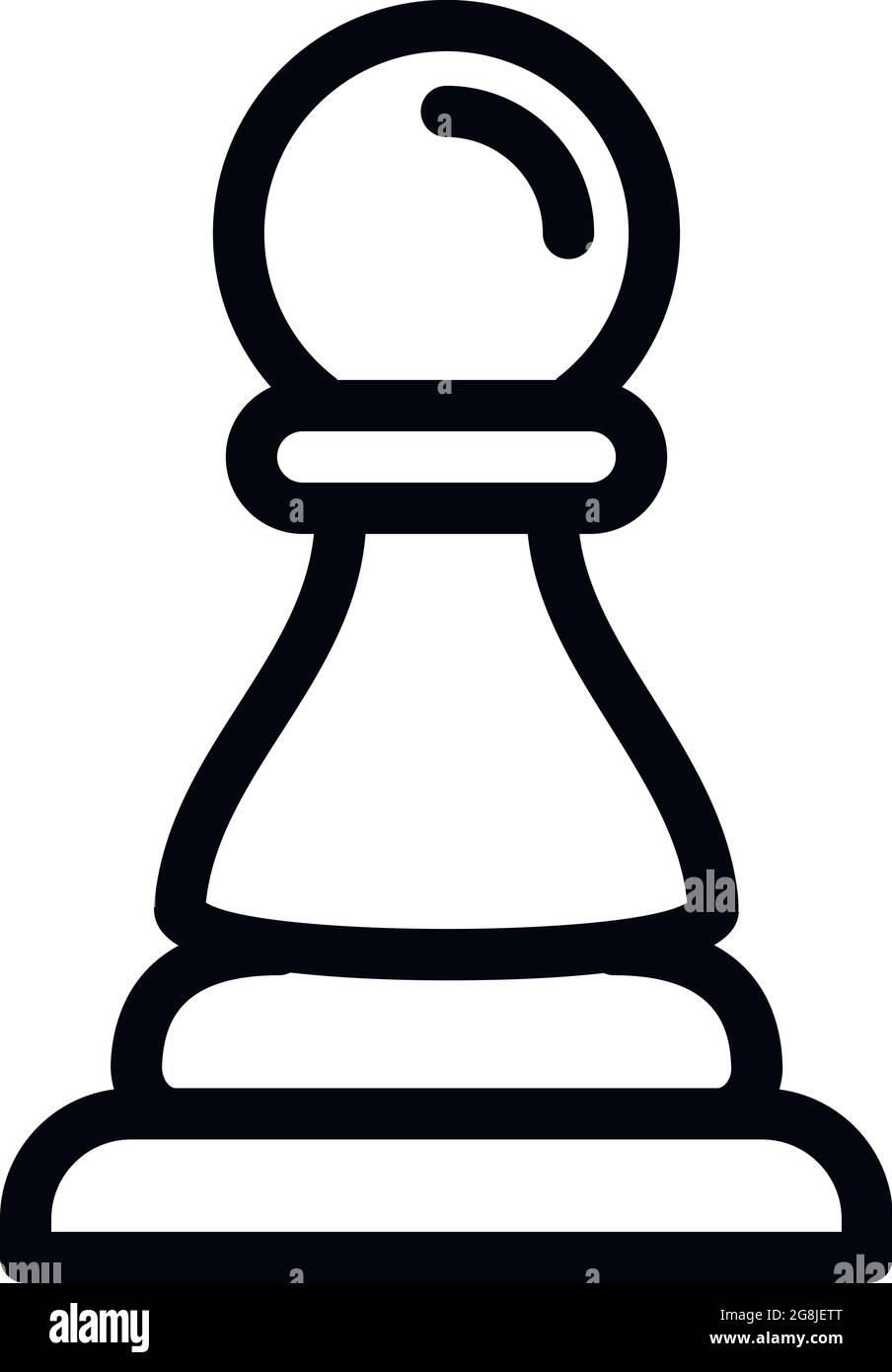 Plastic pawn icon. Outline plastic pawn vector icon for web design ...