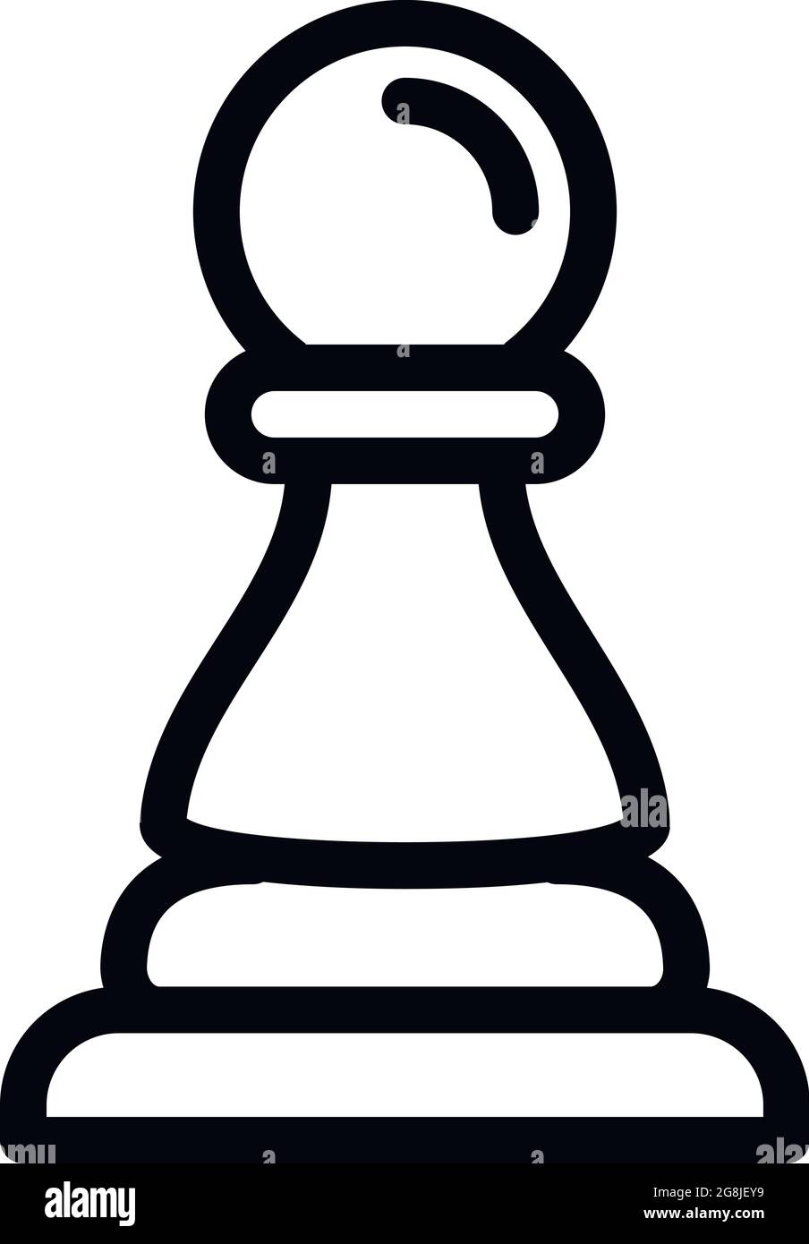 Strategic pawn icon. Outline strategic pawn vector icon for web design ...