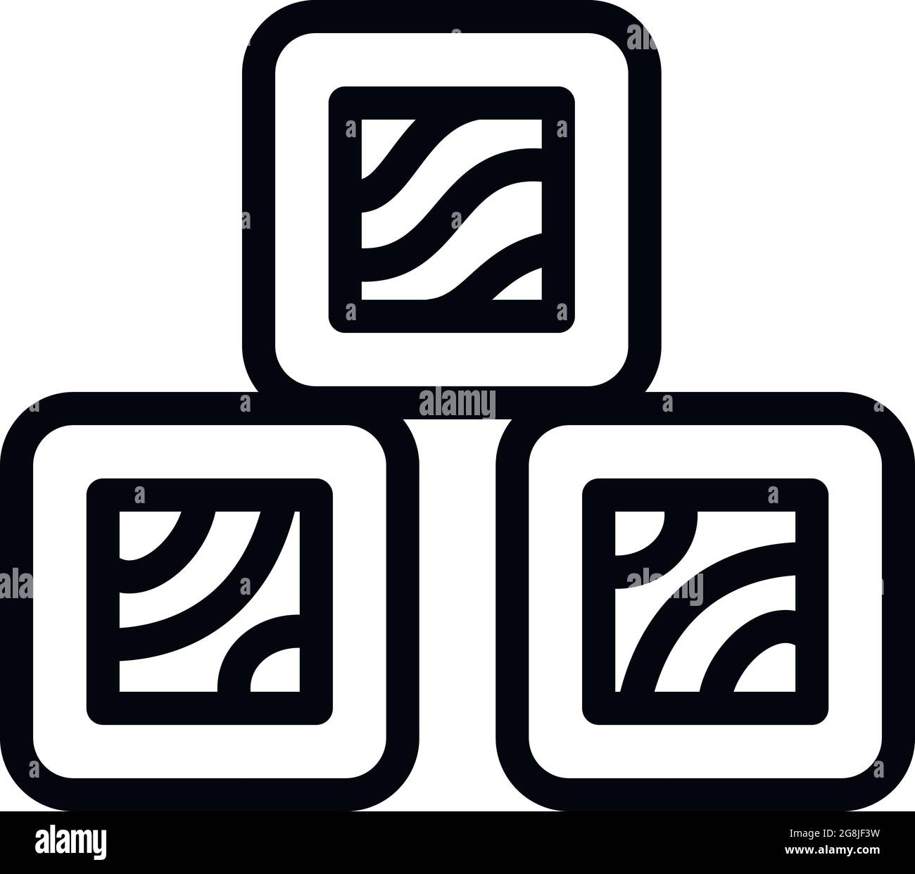 Sushi roll icon. Outline sushi roll vector icon for web design isolated ...