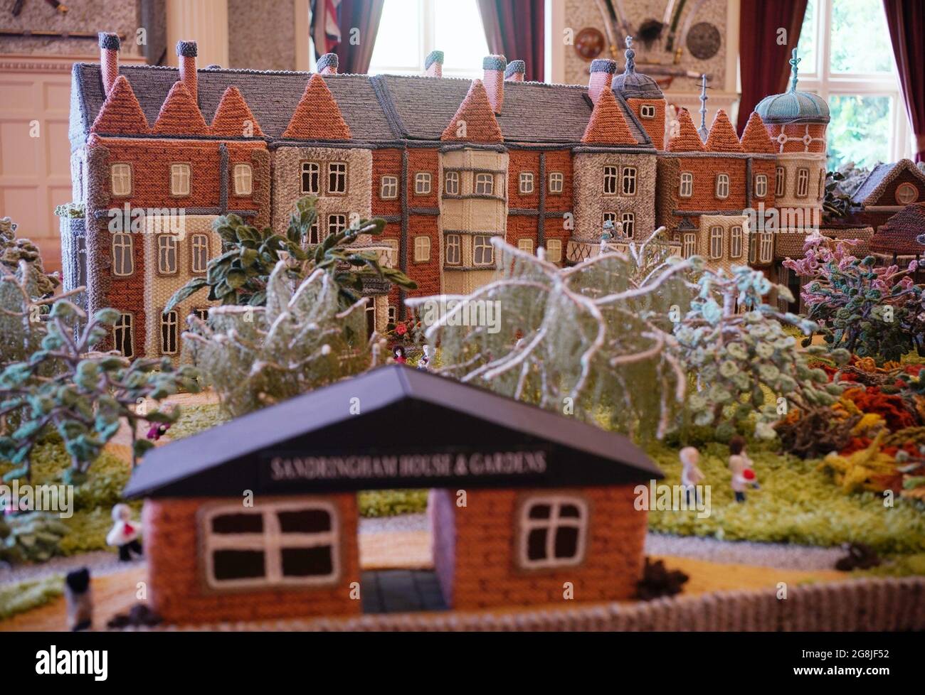 The creation 'Knitted Sandringham' by ninety-two-year-old Margaret ...