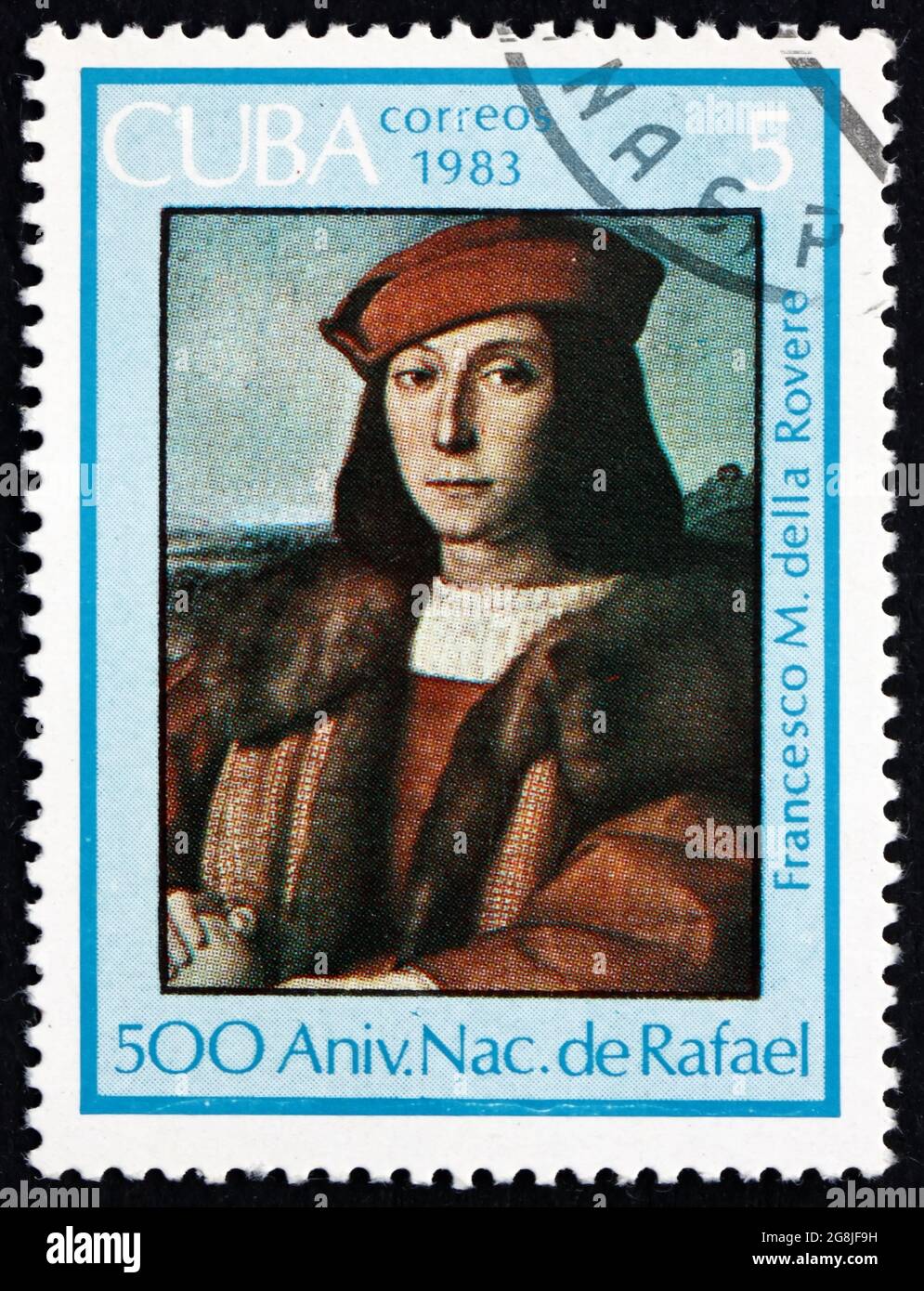 CUBA - CIRCA 1983: a stamp printed in Cuba shows Portrait of Francesco ...
