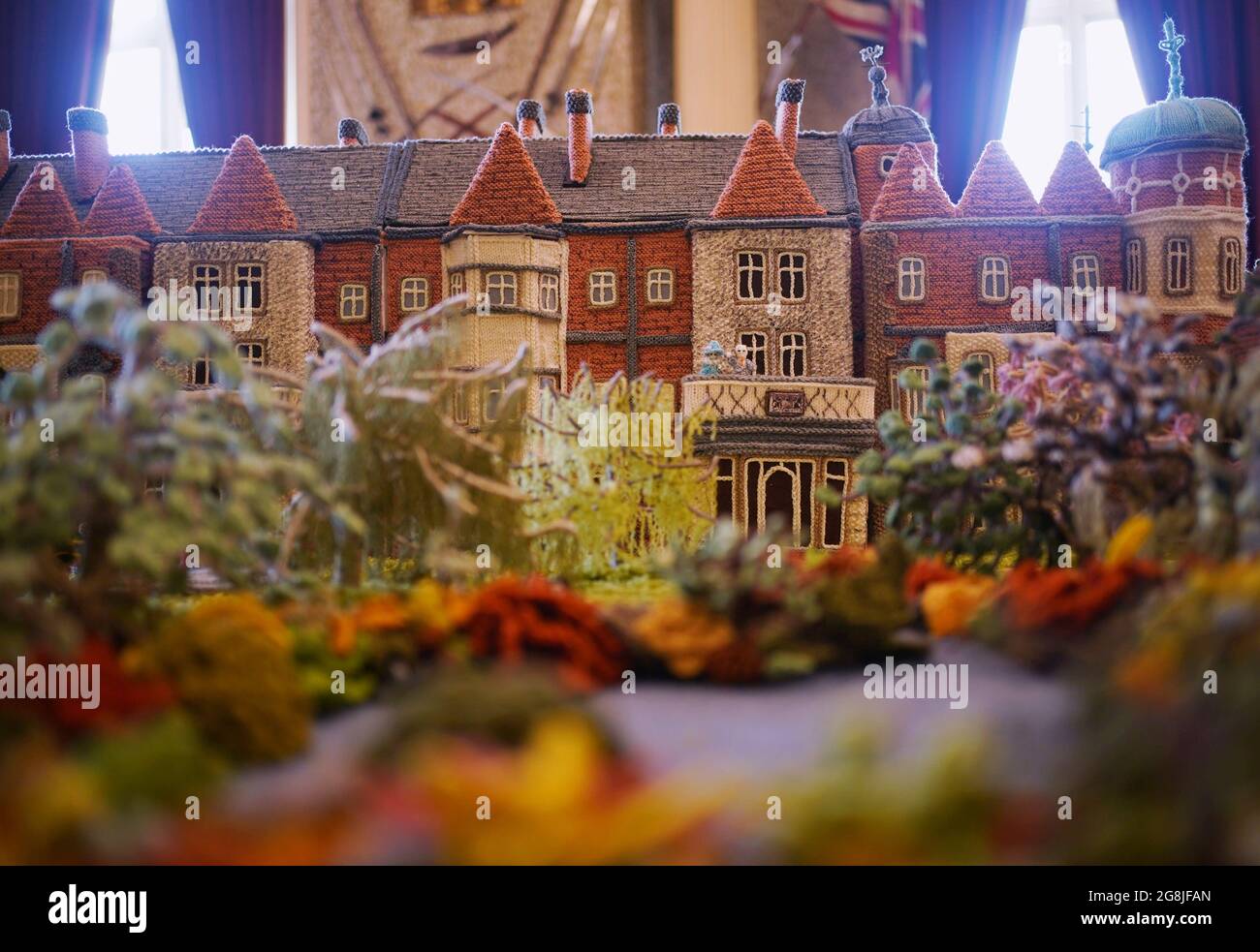 The creation 'Knitted Sandringham' by ninety-two-year-old Margaret ...