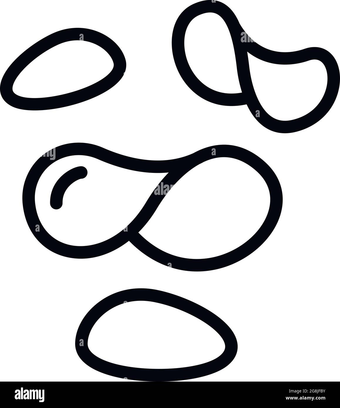 Chips potato icon. Outline chips potato vector icon for web design ...