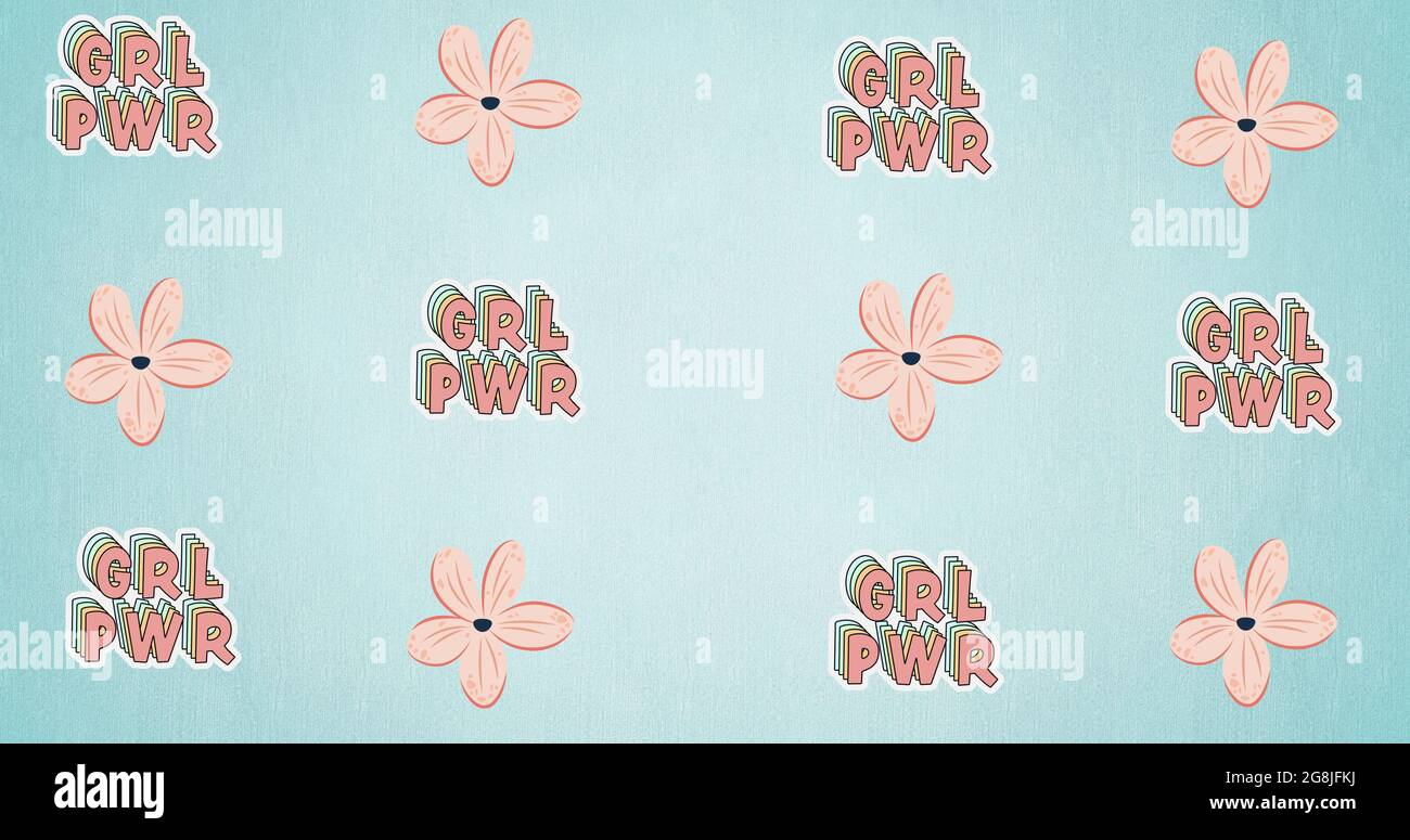 Animation girl power text on hi-res stock photography and images - Alamy
