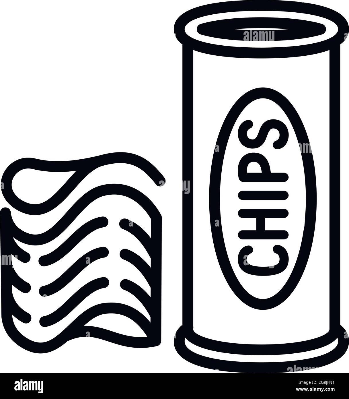 Onion flavor potato chips Stock Vector Images - Alamy