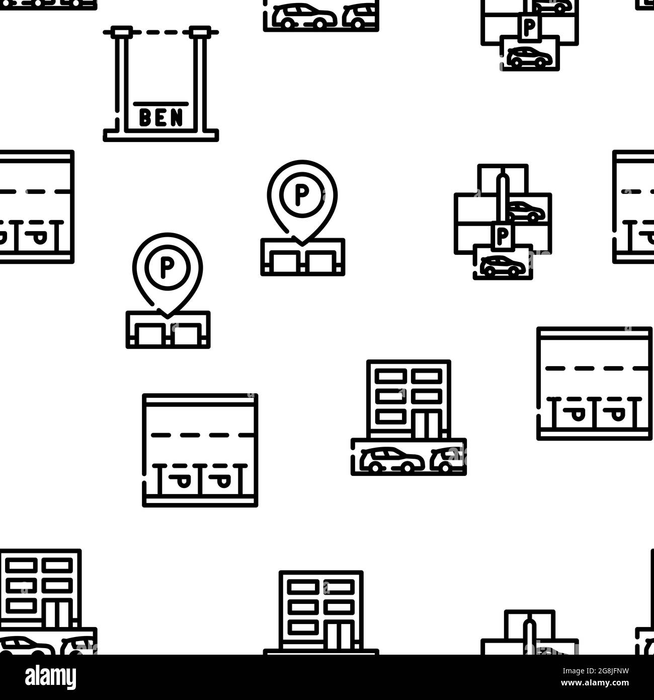 Parking Transport Vector Seamless Pattern Stock Vector Image & Art - Alamy