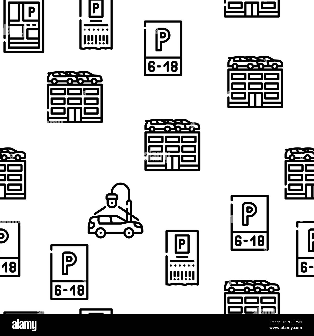 Parking Transport Vector Seamless Pattern Stock Vector Image & Art - Alamy