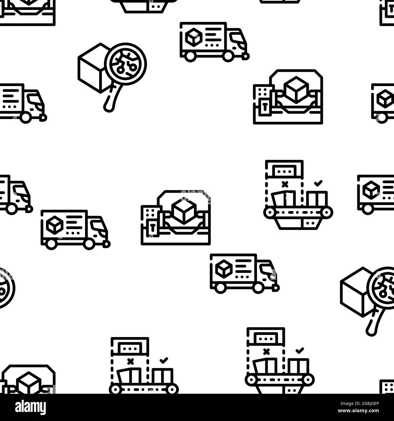 Production Business Vector Seamless Pattern Stock Vector Image & Art ...