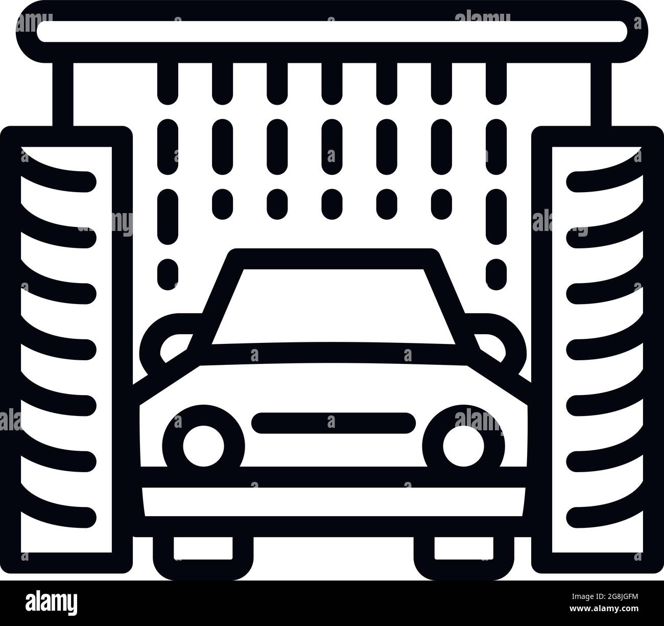Cleaning wash car icon. Outline cleaning wash car vector icon for web ...