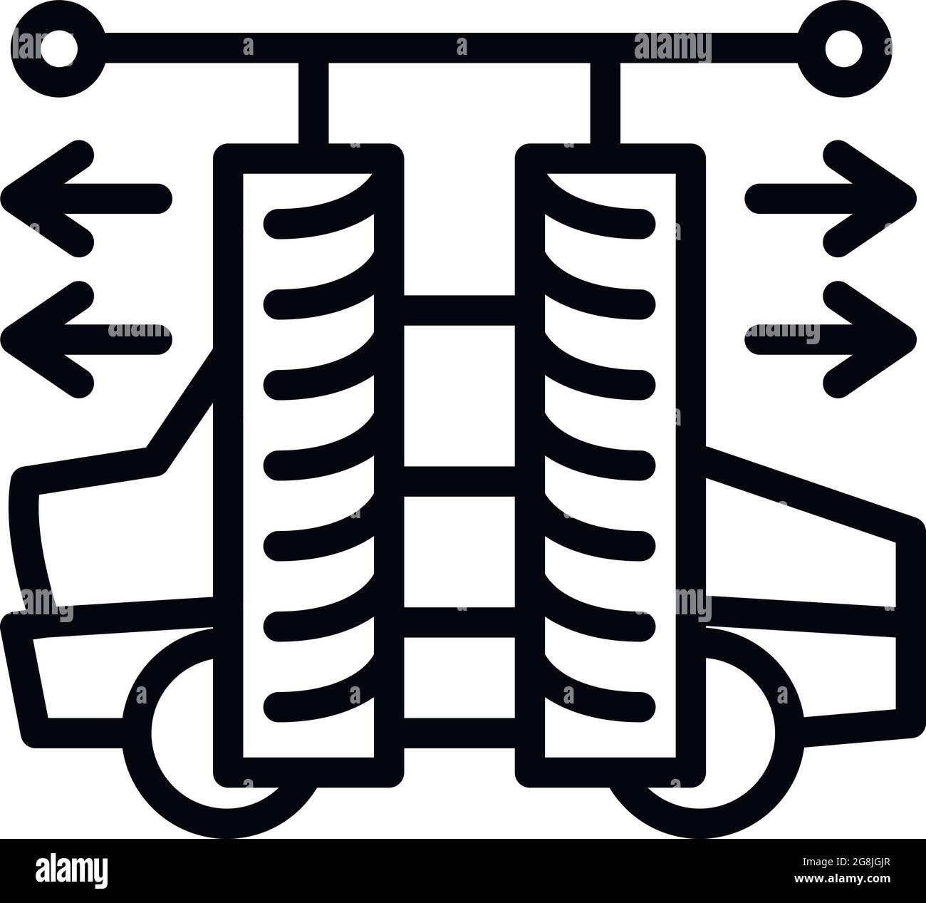 Car brush wash icon. Outline car brush wash vector icon for web design ...