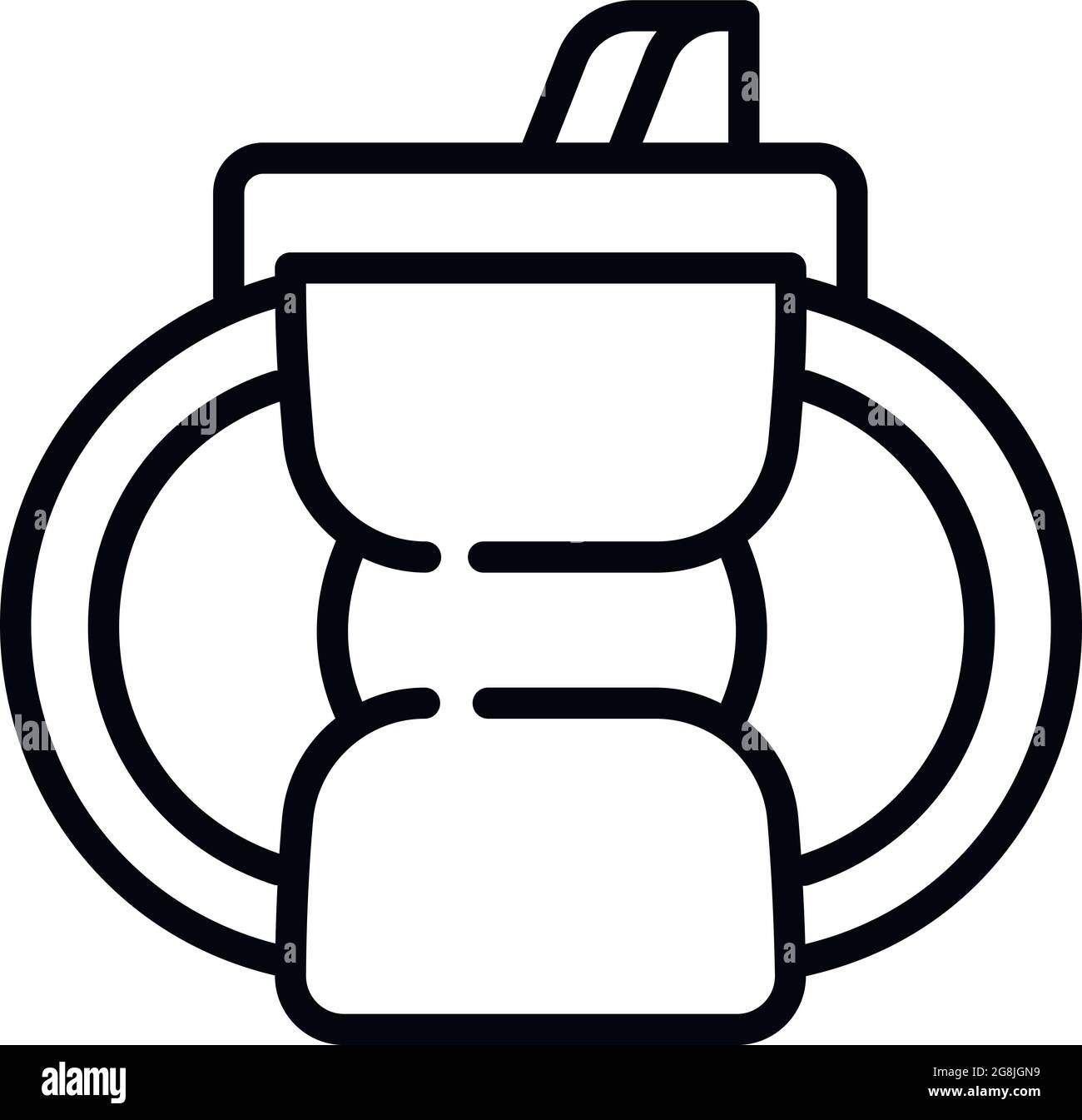 Water sippy cup icon. Outline water sippy cup vector icon for web ...