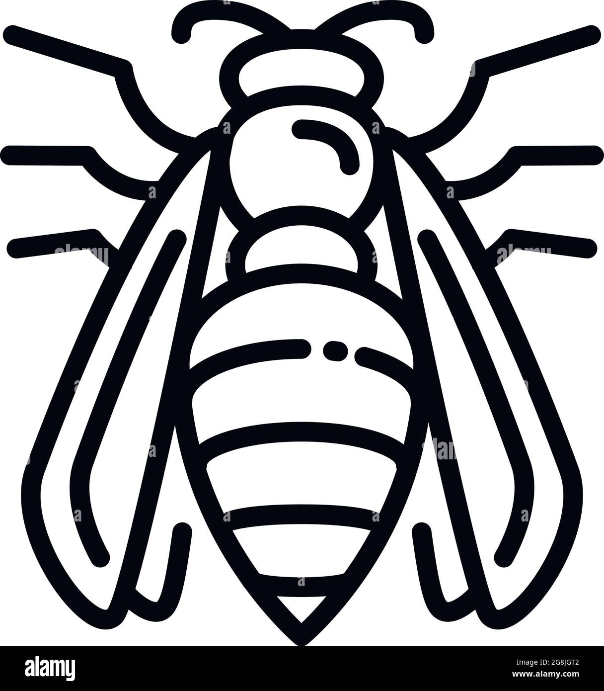 Agression wasp icon. Outline agression wasp vector icon for web design ...