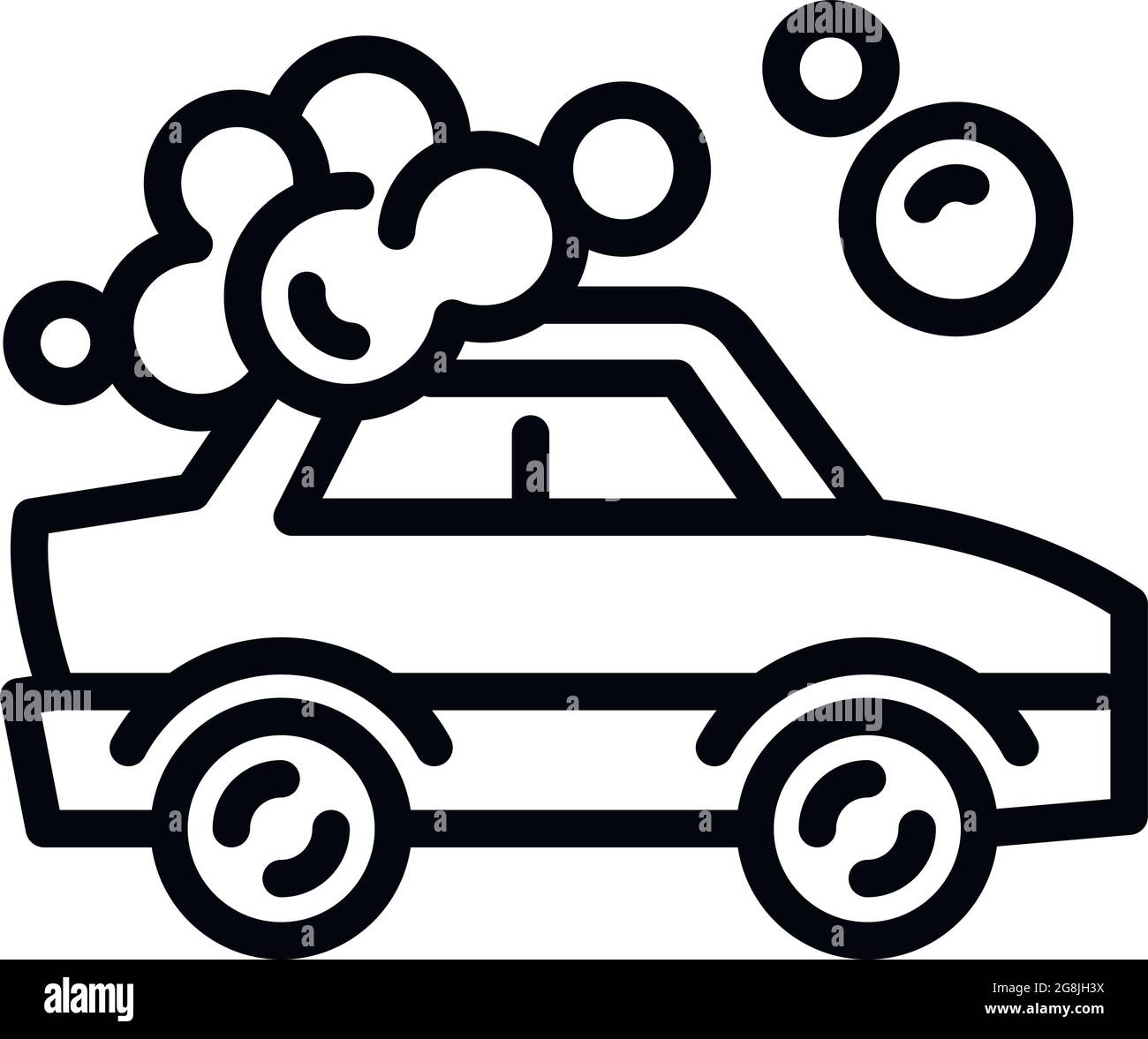 Clean car foam icon. Outline clean car foam vector icon for web design ...