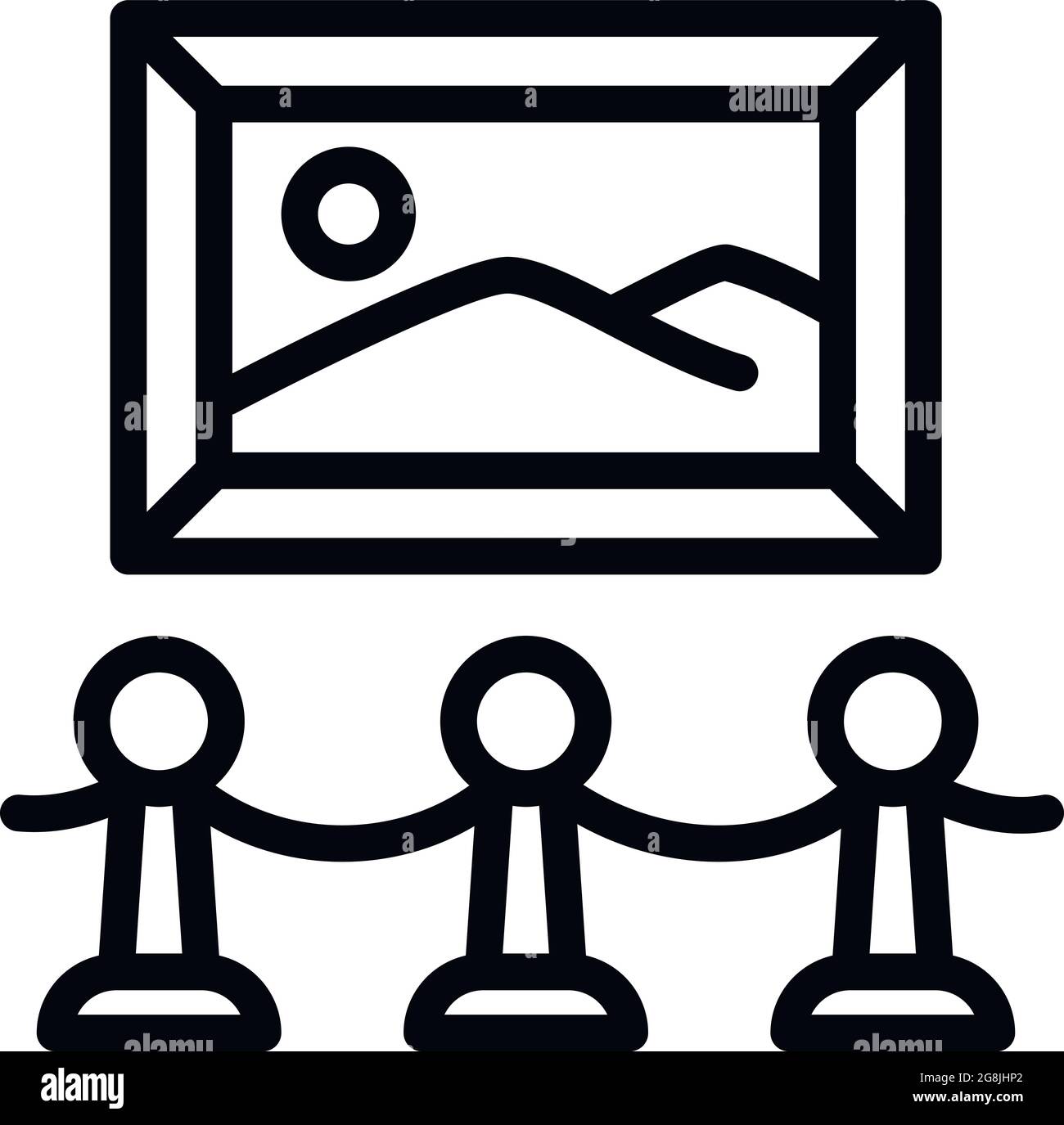 Art exhibition icon. Outline art exhibition vector icon for web design ...