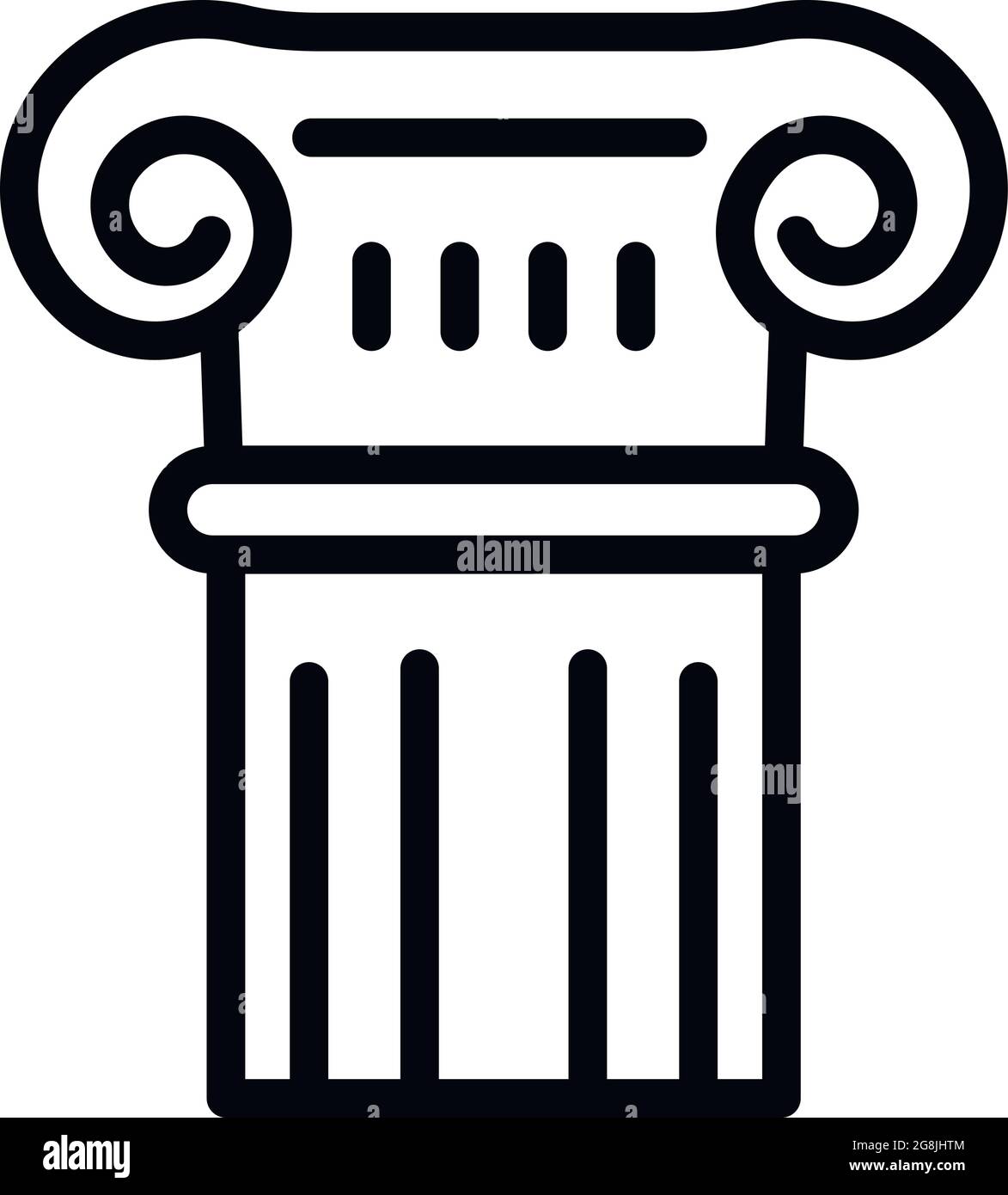 Roman column icon. Outline roman column vector icon for web design ...