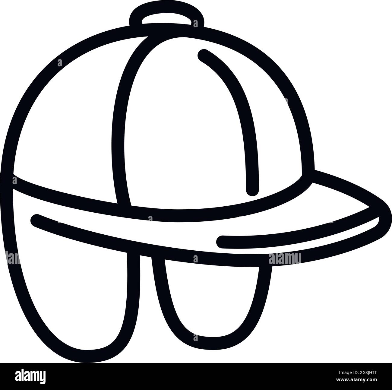 Cap winter headwear icon. Outline cap winter headwear vector icon for ...