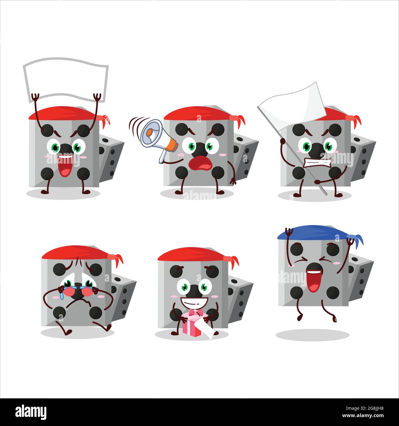 Mascot design style of white dice new character as an attractive ...