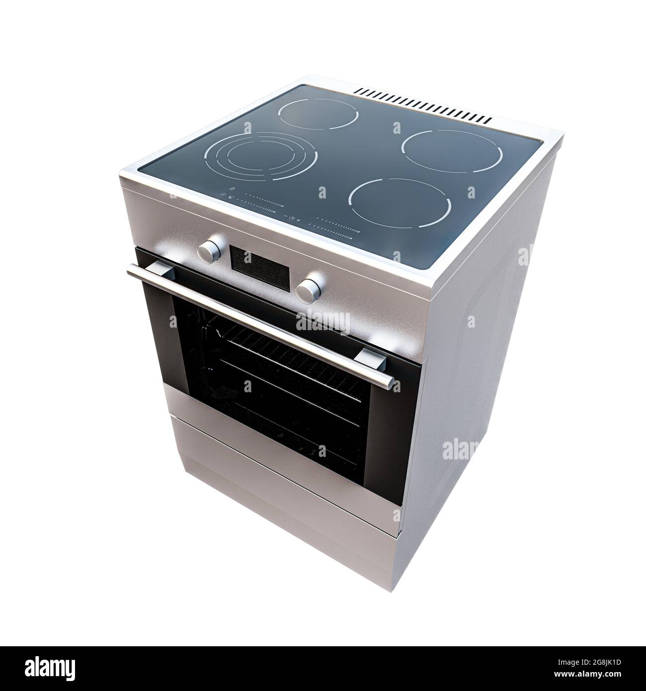 stove isolated on white background 3d illustration Stock Photo - Alamy