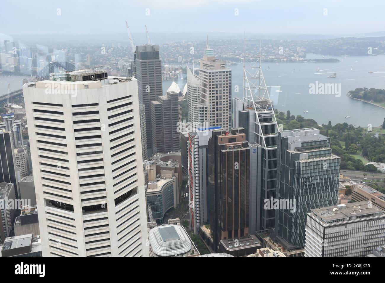 SYDNEY, AUSTRALIA - Nov 22, 2020: A high angle shot of the Sydney ...