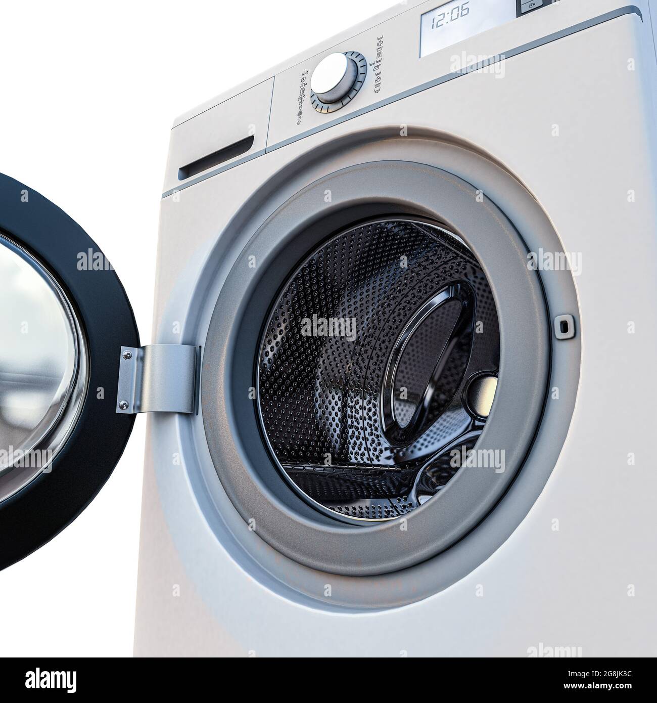 washing machine isolated on white background 3d illustration Stock ...