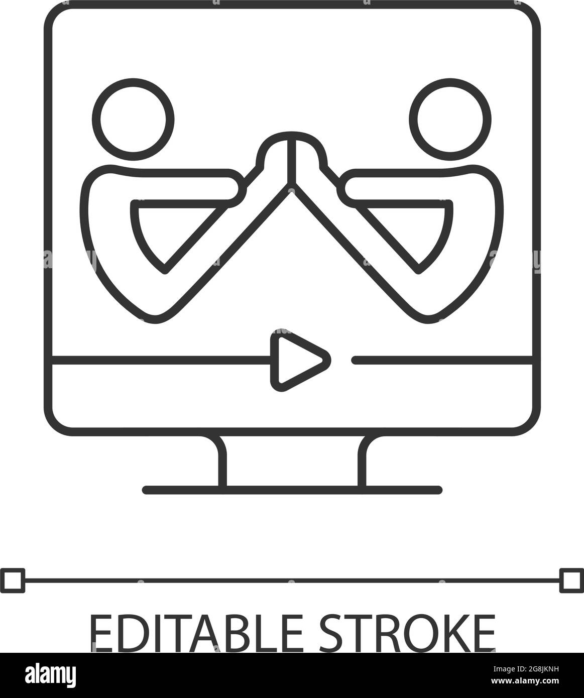 Partner yoga linear icon Stock Vector Image & Art - Alamy