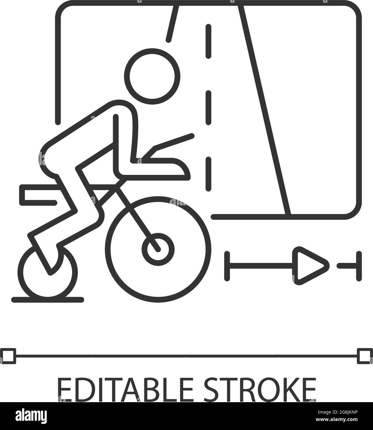 Virtual cycling app linear icon Stock Vector Image & Art - Alamy