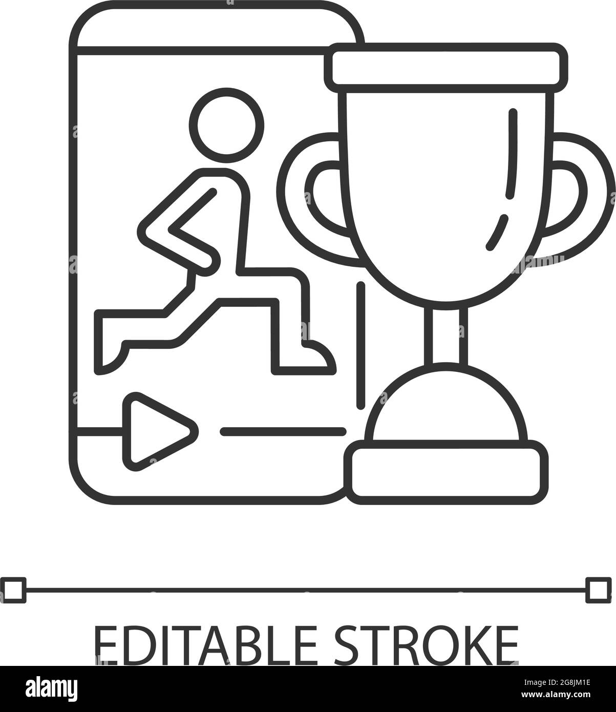 Fitness online challenge linear icon Stock Vector Image & Art - Alamy