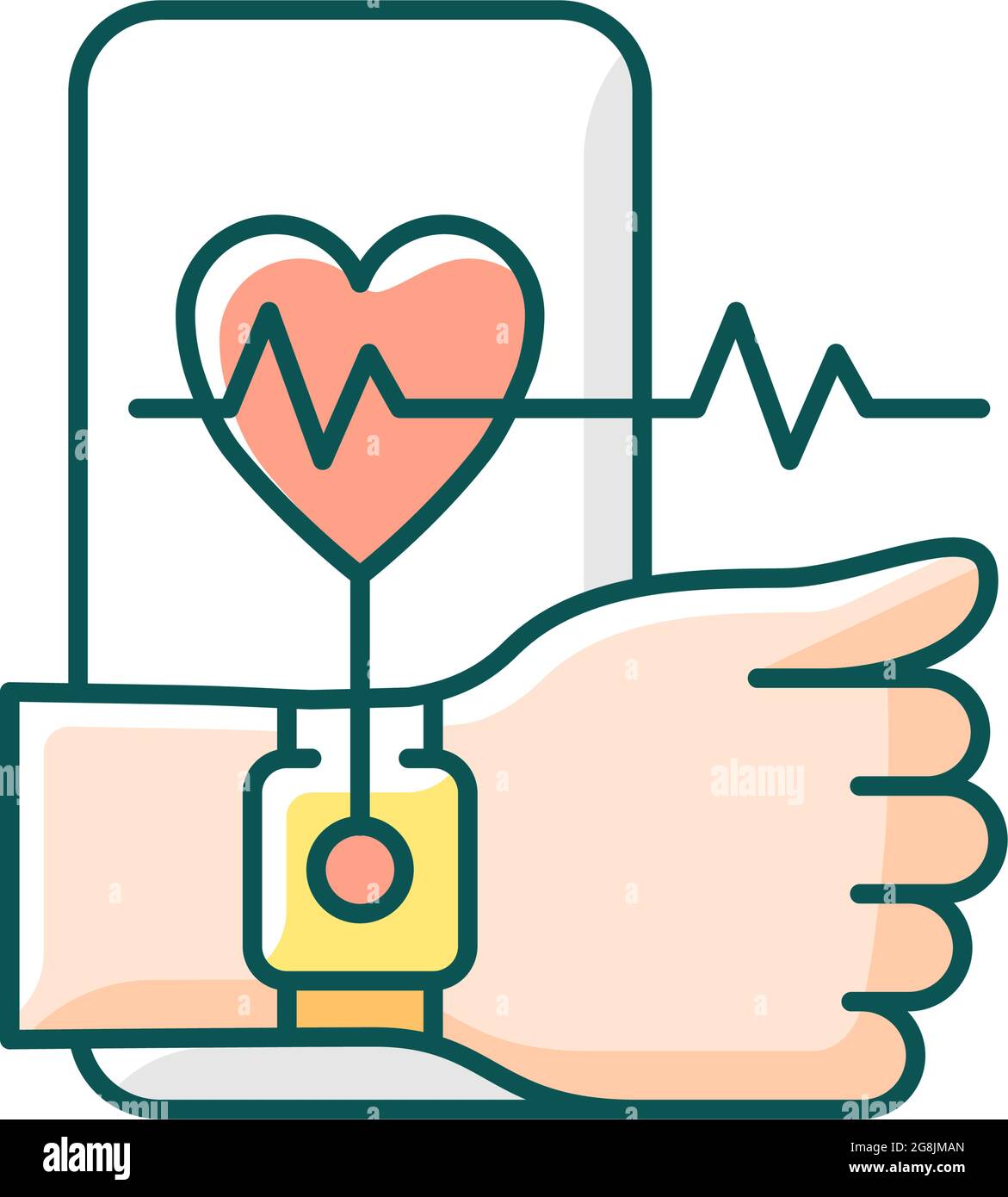 Health tracking RGB color icon Stock Vector Image & Art - Alamy