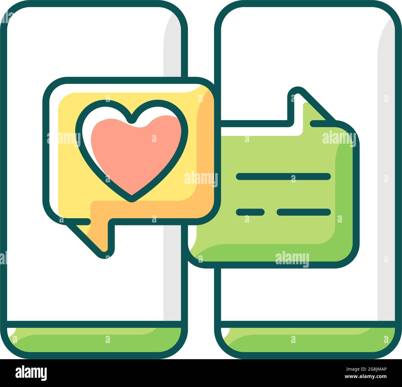 Dating app icon color hi-res stock photography and images - Alamy